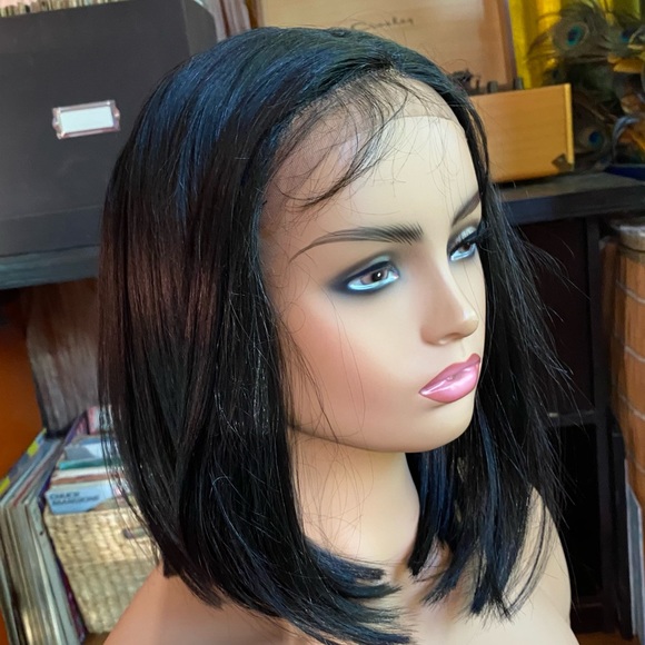 Hair | Sleek Straight Natural Black Lace Front Bob | Poshmark